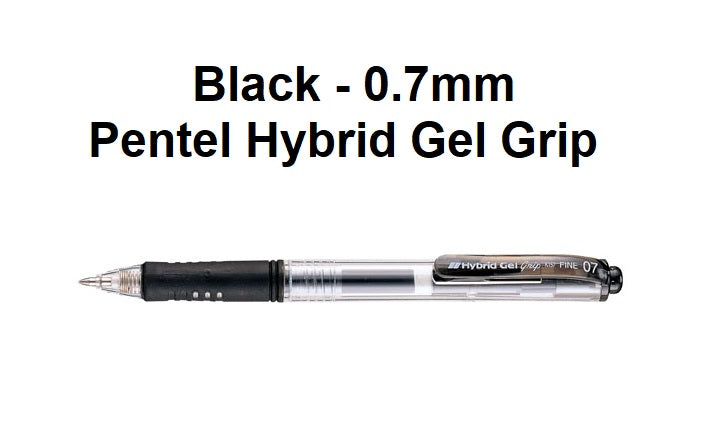 Black - Pentel Hyper G Gel Pen 0.7mm – Educational Essentials Ltd